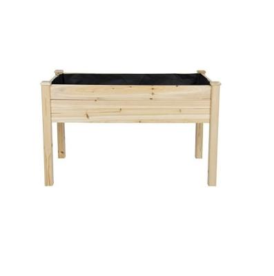 China 48x24x30in Elevated Wooden Planter Box for Backyard Glossy Lamination Timber Wood Type for sale
