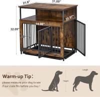China Indoor Wooden Dog Crate 202406 Double Doors Large Dog Cage with Anti Slip Pull Out Tray for sale