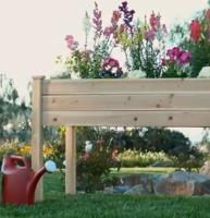 China 48x24x30in Elevated Wooden Planter Box for Backyard Glossy Lamination Timber Wood Type for sale