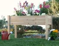 China 48x24x30in Elevated Wooden Planter Box for Backyard Glossy Lamination Timber Wood Type for sale