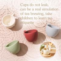 China Customized Designs Wooden Tea Set for Kids Cup Lids and Serving Trays for sale
