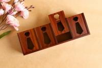 China Material Structure wood Tie Organiser Storage Box Perfect Gift Christmas Gift for Mens for sale