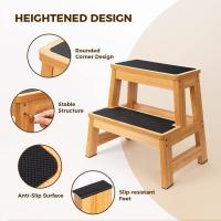 China Practical and Stylish Anti-Slip Wooden Step Stool for Adults for sale