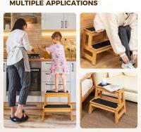 China Practical and Stylish Anti-Slip Wooden Step Stool for Adults for sale