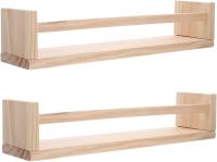 China Customized Logo Wooden Hanging Shelf Set for Book and Flower Pot Space-saving Design for sale