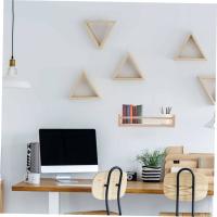 China Customized Logo Wooden Hanging Shelf Set for Book and Flower Pot Space-saving Design for sale