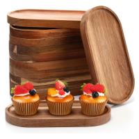 China 10 Inch Oval Wooden Serving Platter with Vegetable Oil Coating and Natural Wood Color for sale
