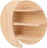 China Save Space with Wooden Moon Wall Mount Floating Shelves Sustainable Storage Solution for sale