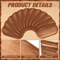 China 10 Inch Oval Wooden Serving Platter with Vegetable Oil Coating and Natural Wood Color for sale