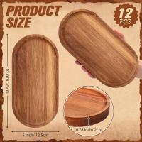 China 10 Inch Oval Wooden Serving Platter with Vegetable Oil Coating and Natural Wood Color for sale
