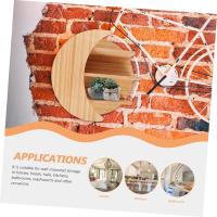 China Save Space with Wooden Moon Wall Mount Floating Shelves Sustainable Storage Solution for sale