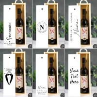 China Custom Order Accepted Laser Engraved Wooden Wine Box with Acrylic Inserts and Sliding Lid for sale