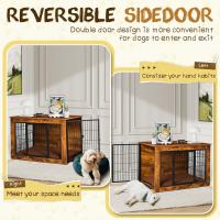 China Wall Mounted Cat Perch Wooden Dog Crate Furniture with Double Doors and Thick Cushion for sale
