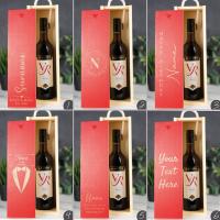 China Custom Order Accepted Laser Engraved Wooden Wine Box with Acrylic Inserts and Sliding Lid for sale