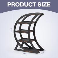 China Apartment Wooden Crystal Display Shelf Holder Moon Decorative Shelves for Living Room for sale