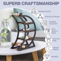 China Apartment Wooden Crystal Display Shelf Holder Moon Decorative Shelves for Living Room for sale