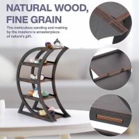 China Apartment Wooden Crystal Display Shelf Holder Moon Decorative Shelves for Living Room for sale