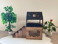 China Modern Cat Furniture Customized Shape Wooden Rabbit House for Cats and Small Animals for sale