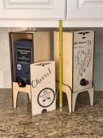China Wooden Wine Box Display Stand for Multiple Sizes of Boxes Hand Crafted Winebox Holder for sale