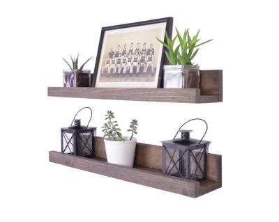 China Customized Logo Acceptable Wooden Picture Ledge Floating Shelf for Exquisite Home Decor for sale