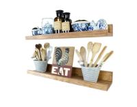 China Customized Logo Acceptable Wooden Picture Ledge Floating Shelf for Exquisite Home Decor for sale