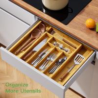 China Maximize Your Drawer Space with Bamboo Cutlery Tray Drawer Organizer 3 Wire Thickness for sale