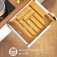 China Maximize Your Drawer Space with Bamboo Cutlery Tray Drawer Organizer 3 Wire Thickness for sale
