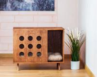 China Wall Mounted Cat Perch Wooden Pet House Bed Side Modern Cat Dog House Dog Bed Stocked for sale