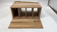 China Embossed Acacia Wood Kitchen Counter Storage Box with Large Capacity and Exquisite Design for sale