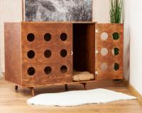 China Wall Mounted Cat Perch Wooden Pet House Bed Side Modern Cat Dog House Dog Bed Stocked for sale