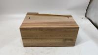 China Embossed Acacia Wood Kitchen Counter Storage Box with Large Capacity and Exquisite Design for sale