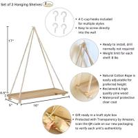 China Wooden Wall Shelf Set of 2 Floating Shelves for Bathroom Organization Ideas for sale