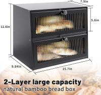 China Handmade Large Wooden Farmhouse Bread Box With Window from TIMBER Wood for Benefit for sale
