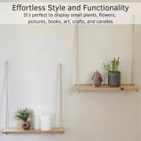 China Wooden Wall Shelf Set of 2 Floating Shelves for Bathroom Organization Ideas for sale