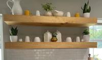 China Rustic Style Wood Floating Shelves 3 Inches Thick 10 Inches Deep Customizable OEM ODM for sale