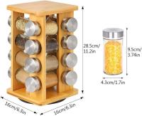 China 4-Tier Stainless Steel Rotating Kitchen Shelf Organizer Bottom Storage for Spice Rack for sale