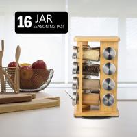 China 4-Tier Stainless Steel Rotating Kitchen Shelf Organizer Bottom Storage for Spice Rack for sale