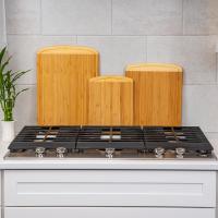 China Organic Bamboo Cutting Board Set of 3 with Lifetime Replacements and Juice Groove for sale