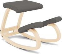 China Handmade Natural Ash Original Ergonomic Office Kneeling Chair with Dark Grey Revive Fabric for sale