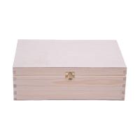 China Unfinished Pine Wooden Wine Box with Gift Package 34x20x10cm Customized for sale