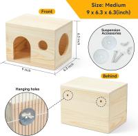 China Wooden Small Animal Hideout with Solid Pattern at Affordable Cost for sale