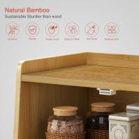 China Custom Order Extra Large 2-Shelf Wooden Bread Storage Container for Kitchen Countertop for sale