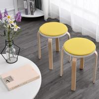 China Modern Design Wooden Chair for Kitchen Dining 4 Feet Anti-Dust Round Stool Stand for sale