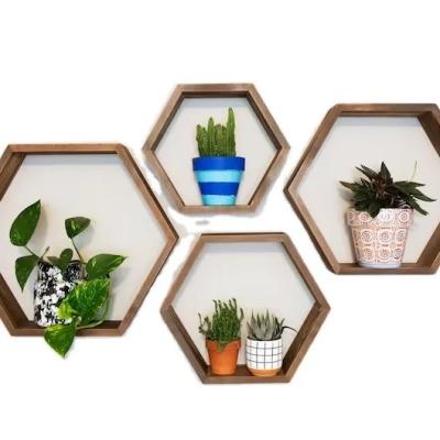 China Wooden Hexagon Shelves The Perfect Blend of Function and Style for Your Kitchen for sale