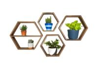 China Wooden Hexagon Shelves The Perfect Blend of Function and Style for Your Kitchen for sale
