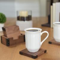 China Solid Wood Coffee Cup Holder Creative Insulation Mat for Table Decoration Accessories for sale