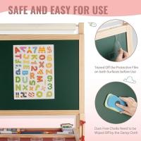 China Solid Wood Adjustable Double Side Art Drawing Standing Chalkboard with Pine Material for sale