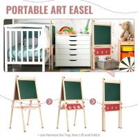 China Solid Wood Adjustable Double Side Art Drawing Standing Chalkboard with Pine Material for sale