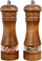 China Wooden Salt and Pepper Grinder Set Adjustable Ceramic Grinding Mechanism for Food Industry for sale