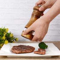China Wooden Salt and Pepper Grinder Set Adjustable Ceramic Grinding Mechanism for Food Industry for sale